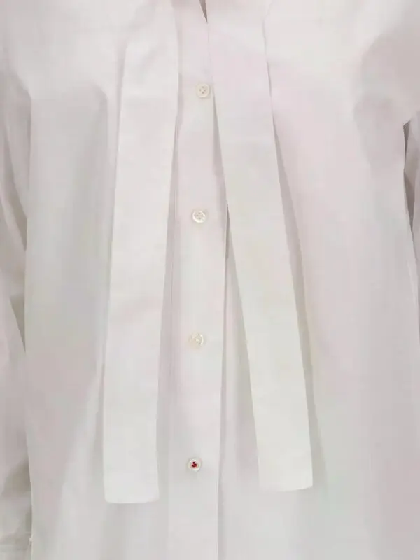 Isaia Tie-neck Long-sleeve Shirt