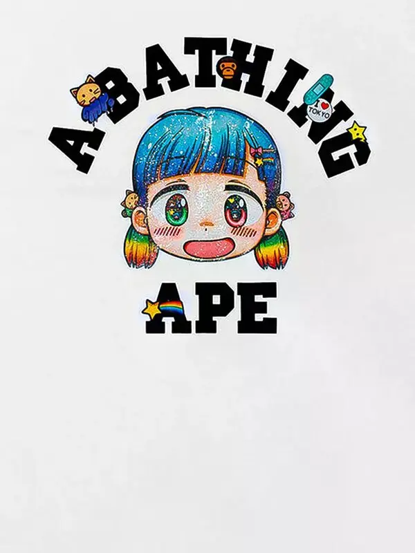 A BATHING APE X Mr. College Relaxed-fit T-shirt