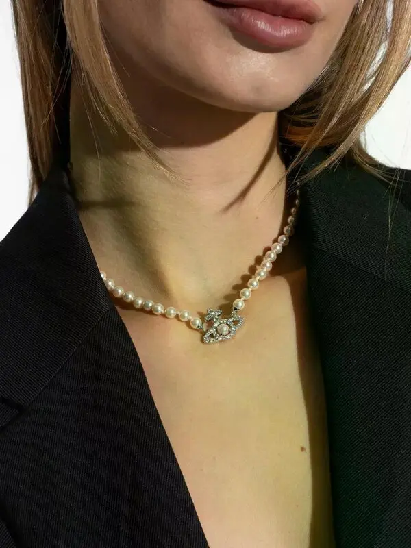VIVIENNE WESTWOOD Olympia Swarovski Pearl Necklace - Neutrals