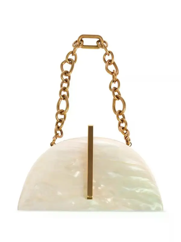Cult Gaia Laguna Chain-link Clutch Bag - White