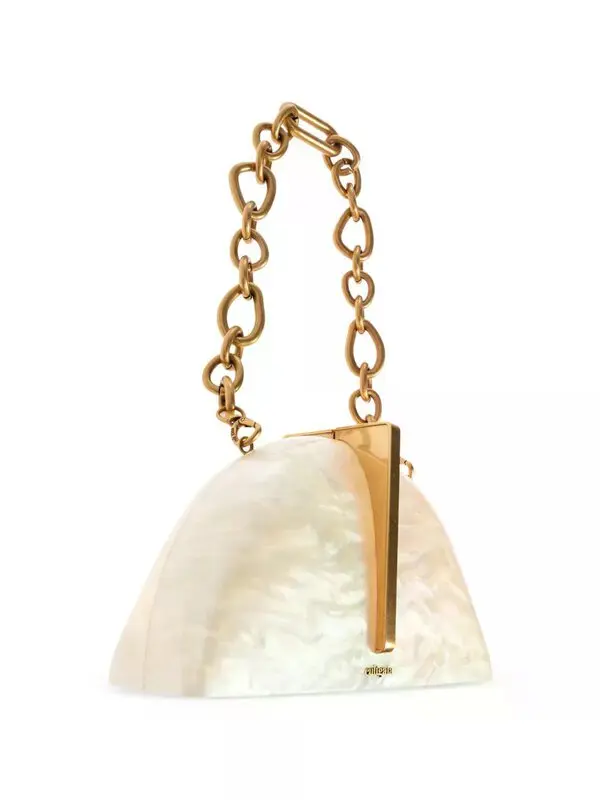 Cult Gaia Laguna Chain-link Clutch Bag - White