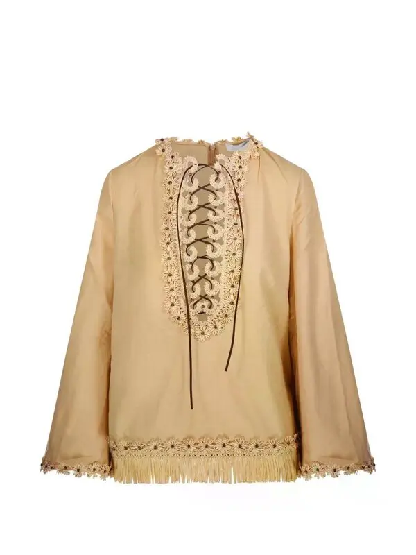 Zimmermann Mahon Lace-up Tunic Top