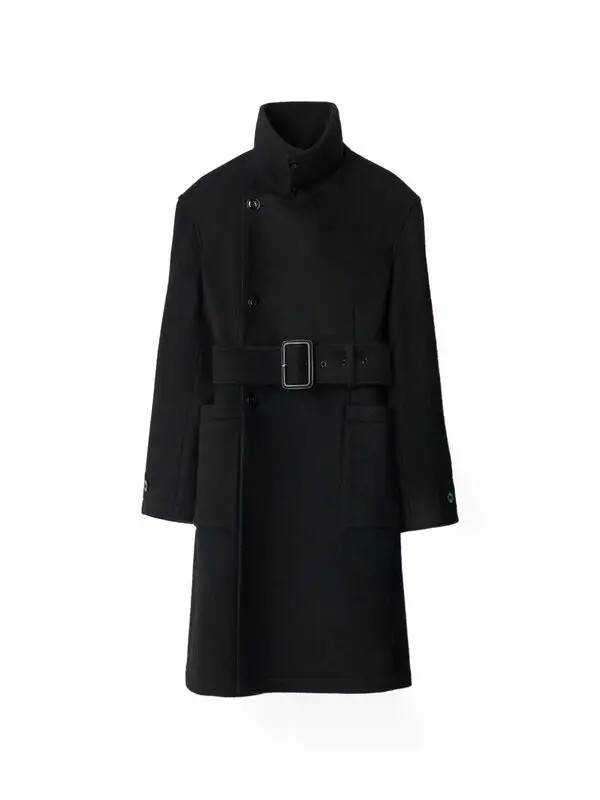 LEMAIRE Fitted Wrap Coat In Felted Wool And Alpaca Blend