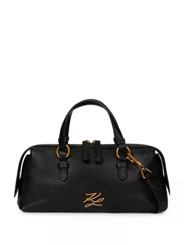Karl Lagerfeld K/autograph Elongated Bowling Bag - Black