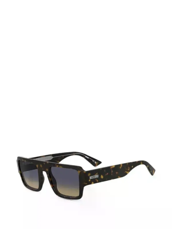 Moschino Tortoiseshell-effect Rectangle-frame Sunglasses