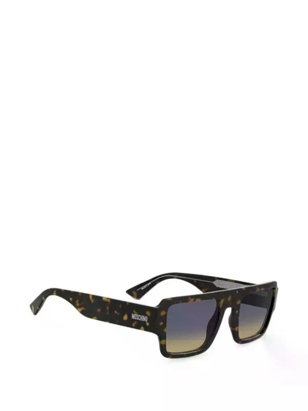 Moschino Tortoiseshell-effect Rectangle-frame Sunglasses