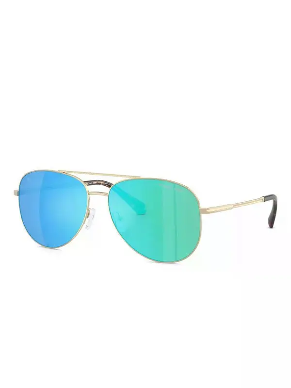 Michael Kors Chain-detail Pilot Sunglasses - Gold