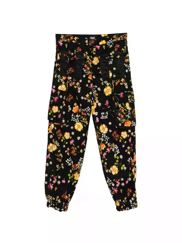 Dolce & Gabbana 2000s Floral-print Cargo Pants