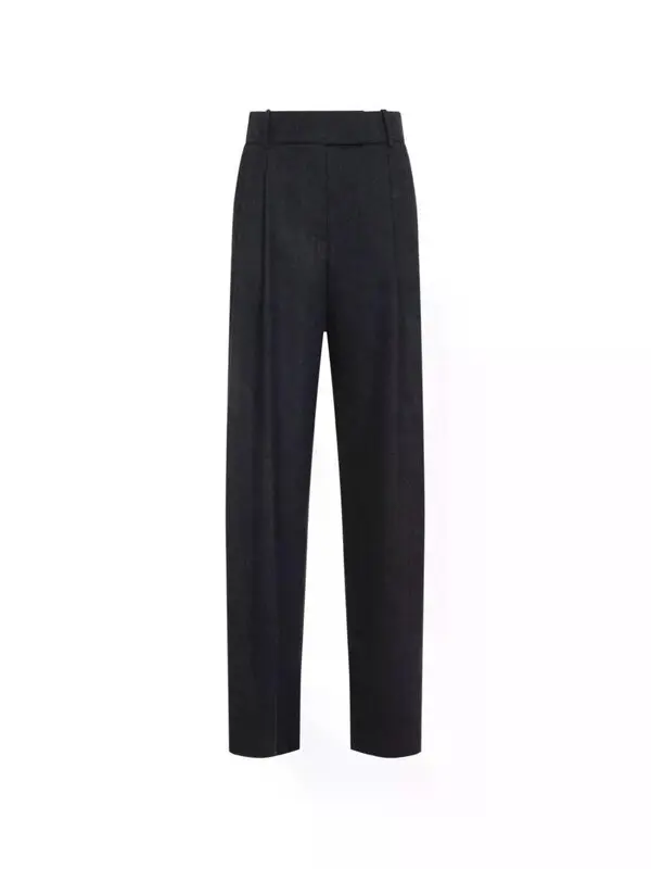 Giorgio Armani Wool Wide-leg Pleated Trousers