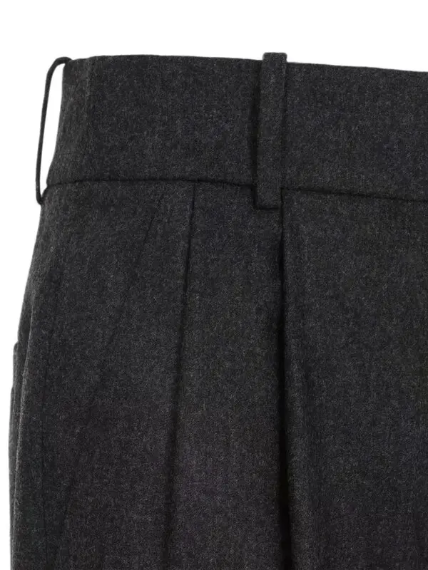 Giorgio Armani Wool Wide-leg Pleated Trousers
