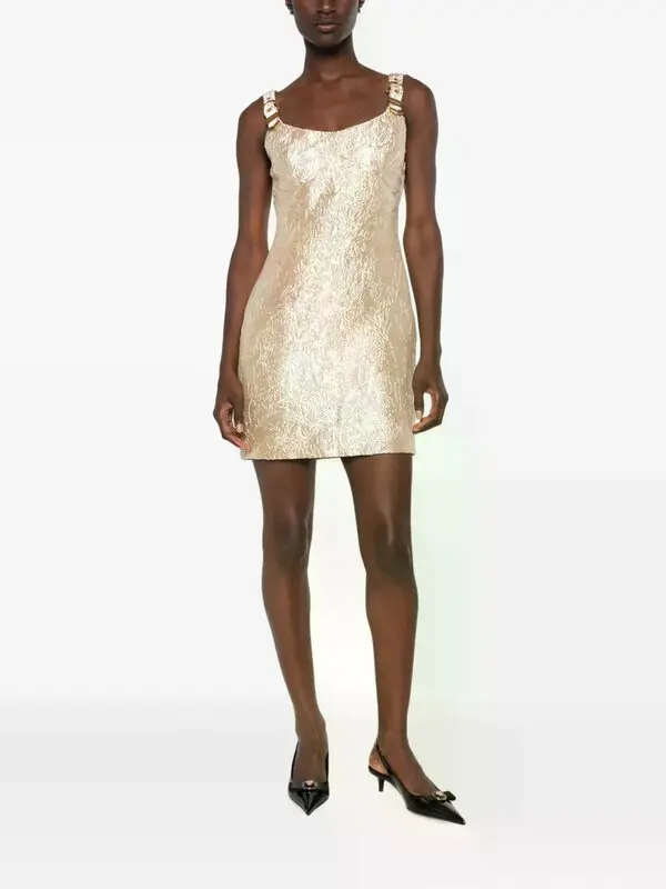 Versace Crushed Buckle-detail Mini Dress