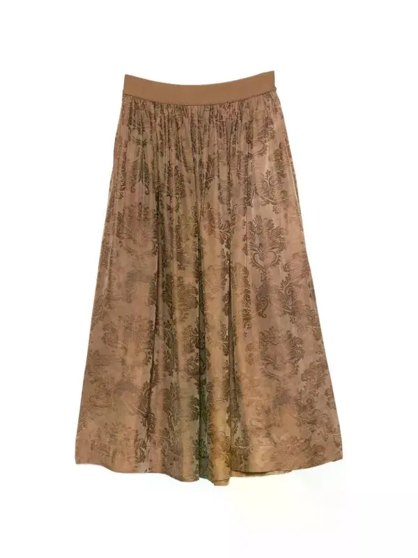 UMA WANG Gillian Pattern Gathered Midi Skirt