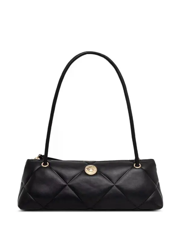 TWINSET Quilted Bowler Bag With Logo - Black