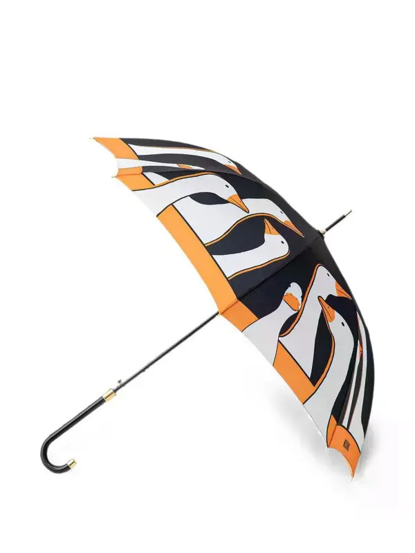 Moschino Goose-print Umbrella - Black