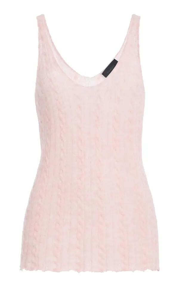 HAIKURE Lois Wool-blend Cable Knit Tank Top - Pink