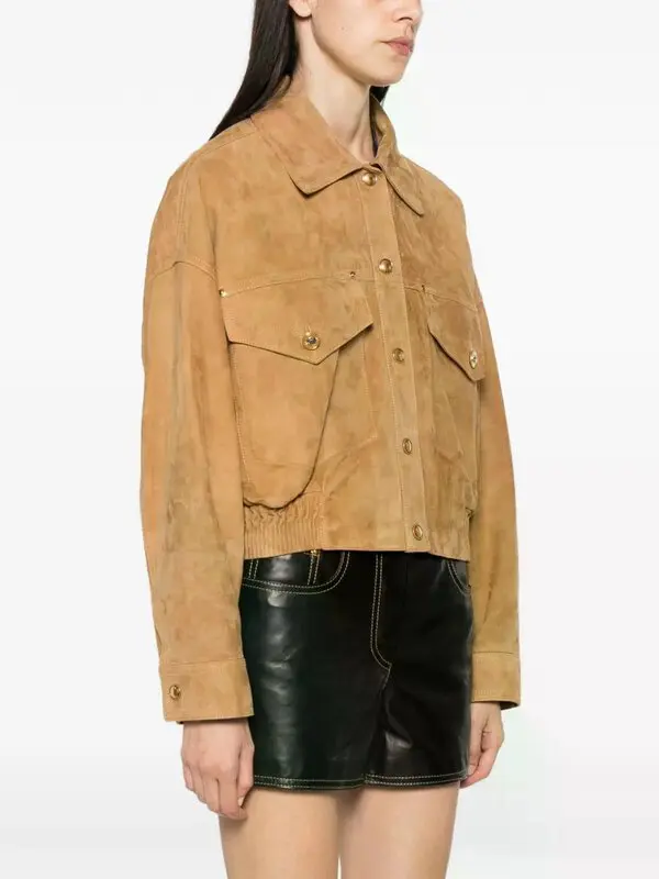 Versace Suede-effect Leather Jacket