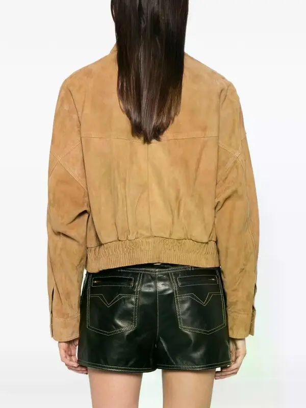 Versace Suede-effect Leather Jacket