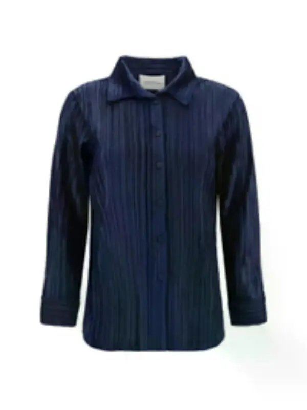 GONGDID DESIGN Plissé Effect Shirt