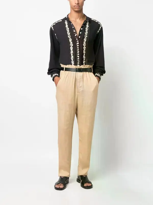 Saint Laurent Straight-leg Silk-blend Trousers