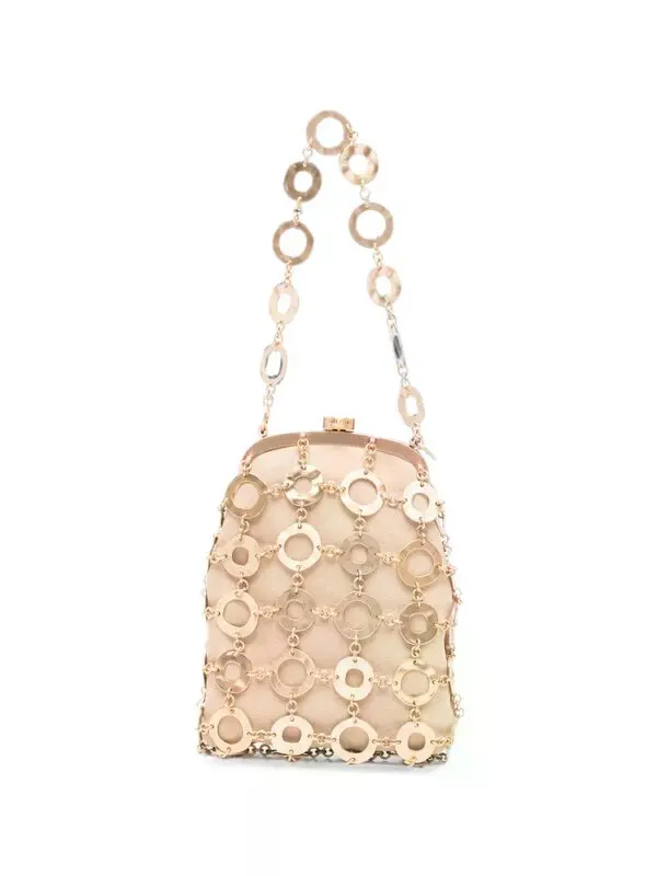 Cult Gaia Brielle Ring-embellished Clutch Bag - Neutrals