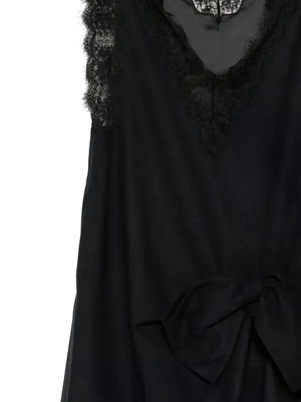 PUSHBUTTON Lace-trim Ribbon Dress