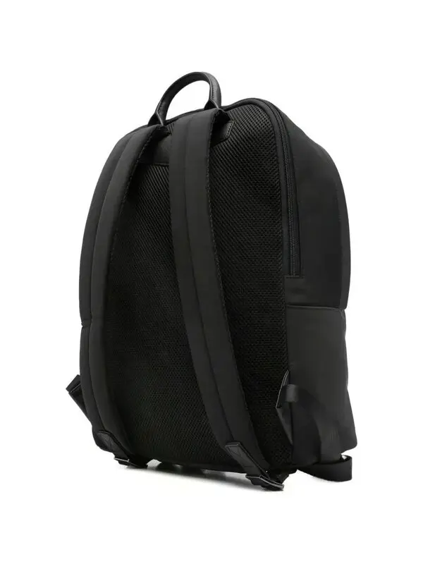 Emporio Armani Logo Plaque Backpack - Black