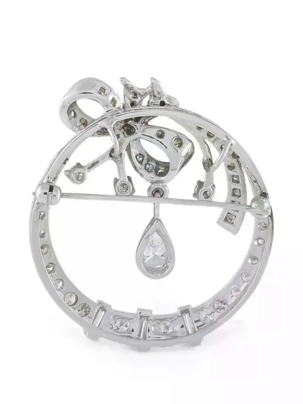 LB EXCLUSIVE Ribbon Diamond Brooch