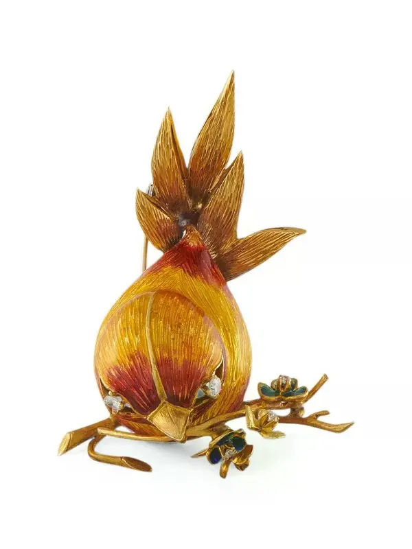 LB EXCLUSIVE 18k Yellow Diamond Bird Brooch