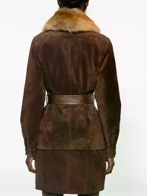 Saint Laurent Belted Leather Jacket