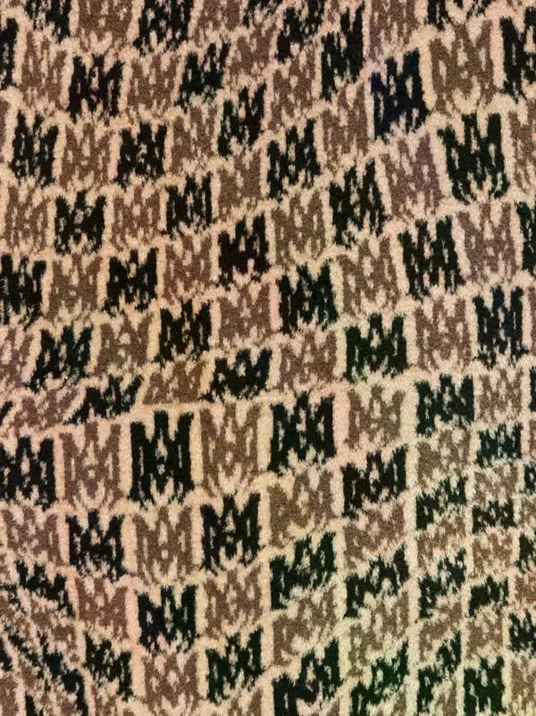 Amiri Logo-intarsia Frayed Scarf