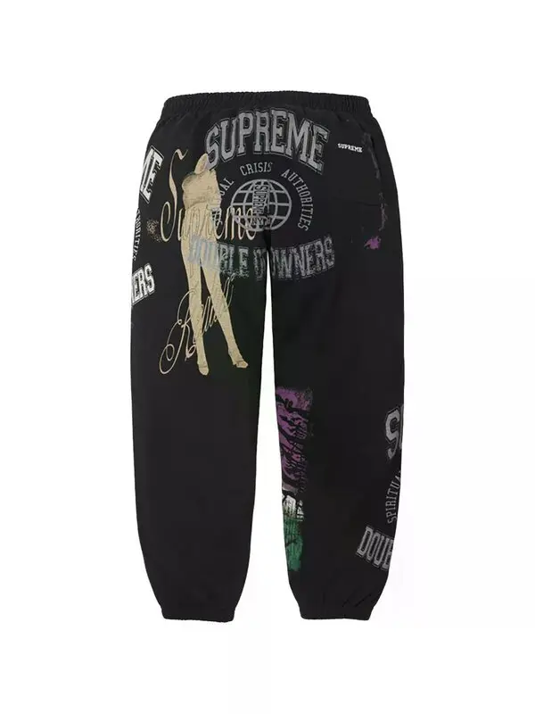 Supreme Overprint Elasticated-waistband Track Pants