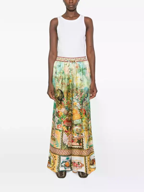 Camilla Graphic-print Palazzo Pants