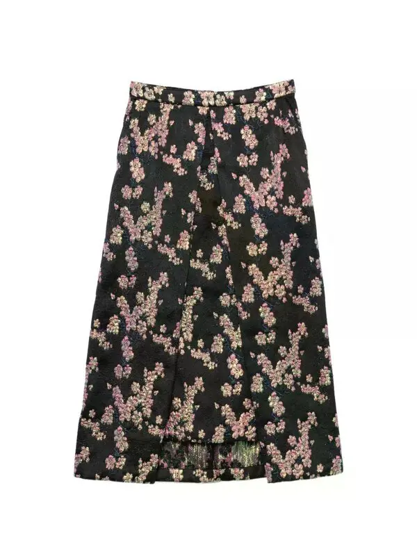 Dries Van Noten Floral Embellished Midi Skirt