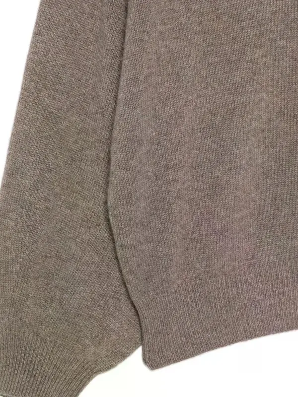 LISA YANG Doria Ribbed-trim Sweater - Brown