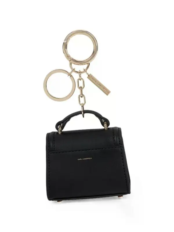 Karl Lagerfeld Autograph Keychain With Logo Plaque