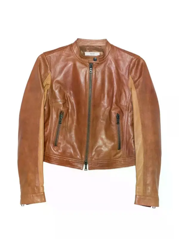 Prada 2010s Panelled Leather Jacket