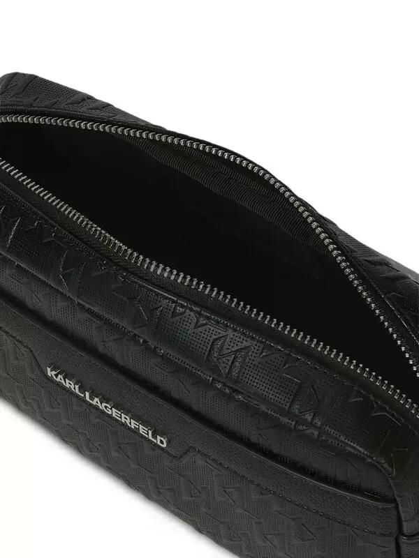 Karl Lagerfeld Monogram Perforated Crossbody Bag