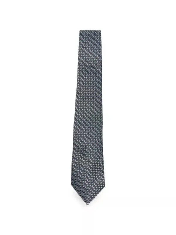 Giorgio Armani Chevron-patterned Silk Tie