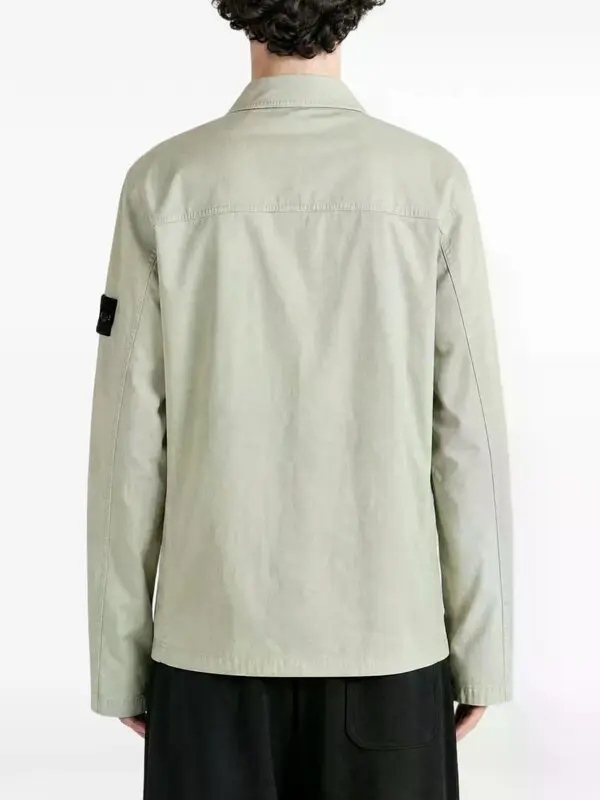 Stone Island 1200010 Stretch Organic Cotton Satin Overshirt