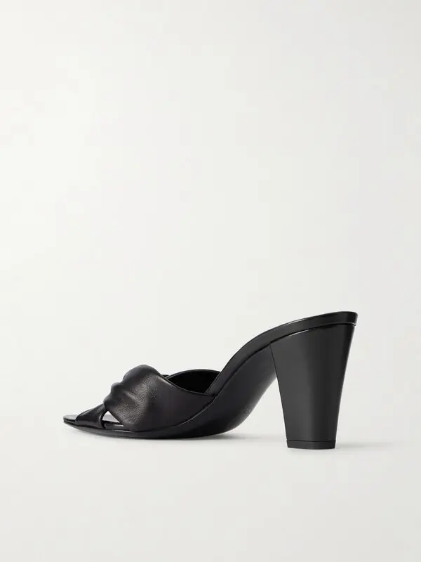 Saint Laurent Franciane Twisted Leather Mules
