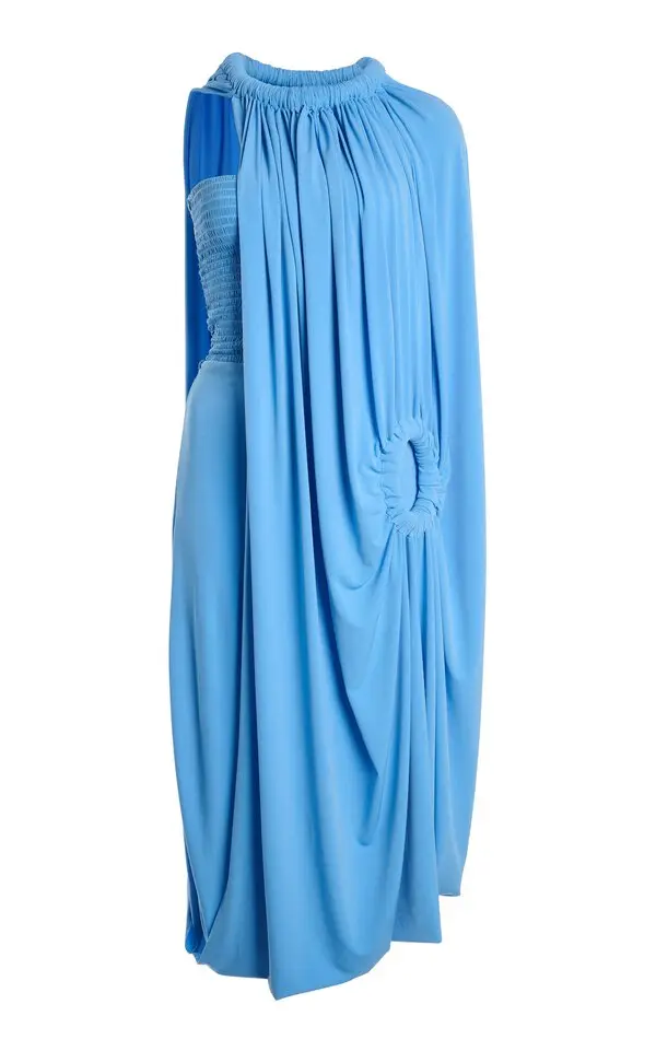 Coperni Draped Smock Mini Dress - Blue