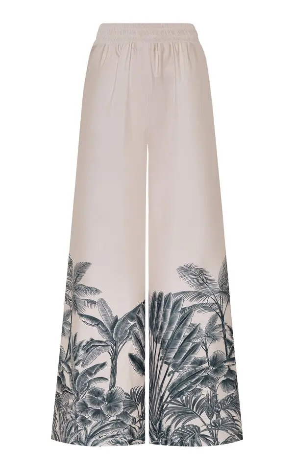 ANDRES OTALORA Wide-leg Printed Crepe De Chine Trousers - Print