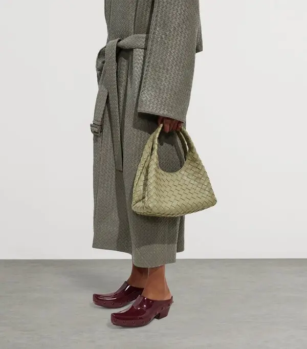 Bottega Veneta Small Campana Shoulder Bag - Grey