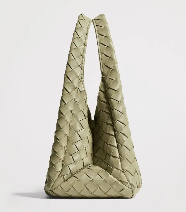 Bottega Veneta Small Campana Shoulder Bag - Grey