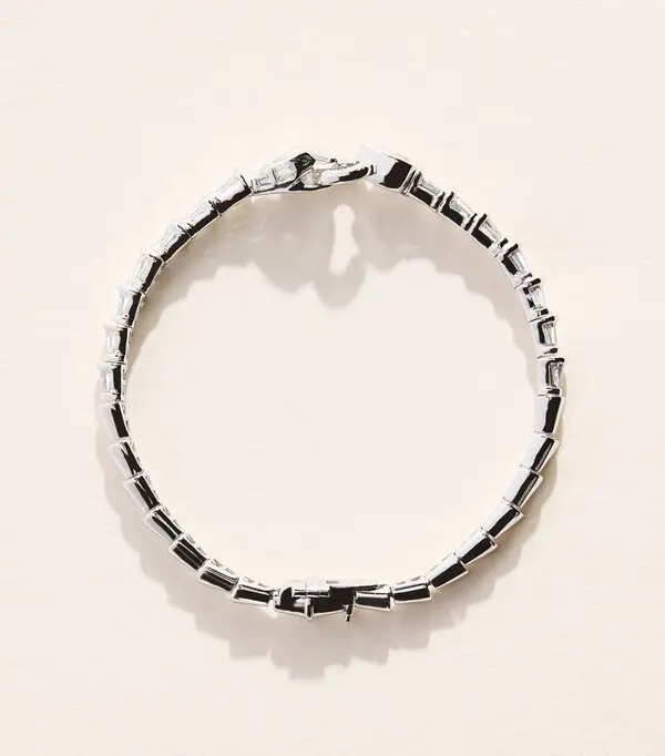 Shay White Diamond And Garnet Serpentine Bracelet - Gold