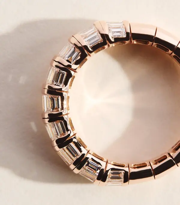 Shay Rose And Diamond Baguette Ring