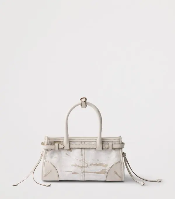 Prada Small Linen-leather Bonnie Top-handle Bag