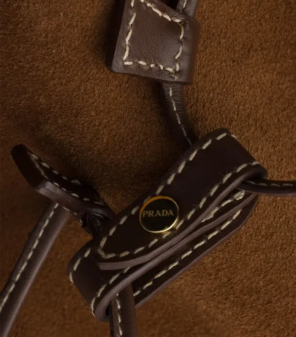 Prada Suede Drawstring Wish Pouch
