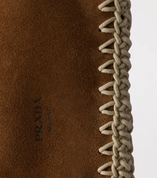 Prada Suede Drawstring Wish Pouch