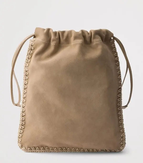 Prada Suede Drawstring Wish Pouch